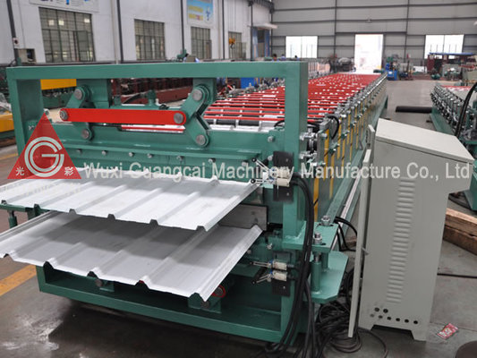 Double Layer Corrugated Roll Forming Machine Line , Roof Tile Making Machine