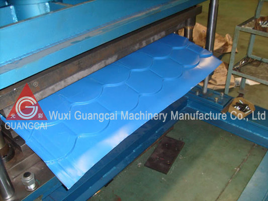 Glazed Steel Tile Roof Panel Roll Forming Machine , Double Layer Rolling Form Machinery