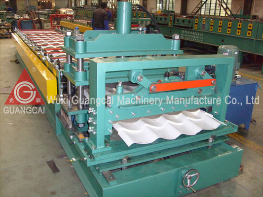 0.4mm - 0.8mm Glazed Tile Roof Panel Roll Forming Machine for Building Roofing