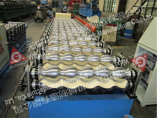 0.4mm - 0.8mm Glazed Tile Roof Panel Roll Forming Machine for Building Roofing