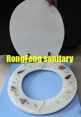 sea shellpolyresin toilet seat,18'european size,17",19"US STANDARD