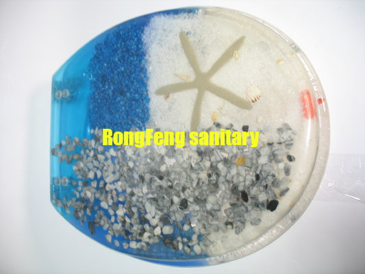 sea star shell poly resin toilet seat