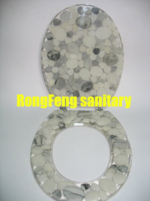 sea star shell poly resin toilet seat