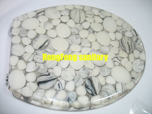 cobble stone poly resin toilet seat