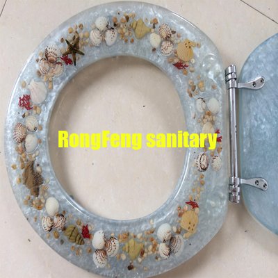 ROUND polyresin toilet seat,Elongated toilet seat,colorful transparent resin toilet seat