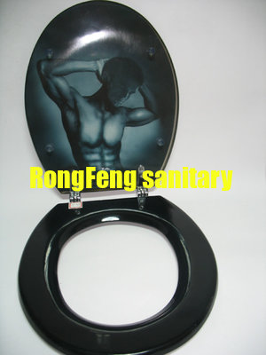 resin toilet seat cover,sanitary ware,hinge,MDF,PVC,PP,toilet,duroplastic toilet,body pic