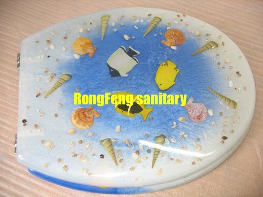 polyresin toilet seat cover,MDF toilet seat,PP toilet seat,sea star,shell transparent