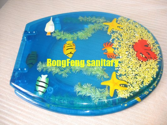 polyresin toilet seat cover,MDF toilet seat,PP toilet seat,sea star,shell transparent