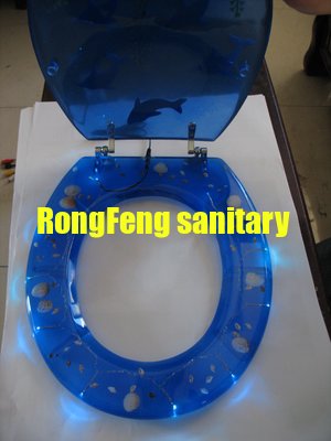 LED poly-resin toilet seat cover,RESIN toilet seat,tranparent toilet seat,sanitary ware