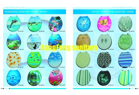 WC-SITZ seat with zinc alloy hinge,S/S hinge,soft close hinge,polyresin decorate toilet seat