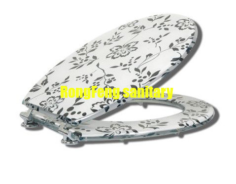 flower design polyresin toilet seat,18'european size,sanitary toilet seat cover