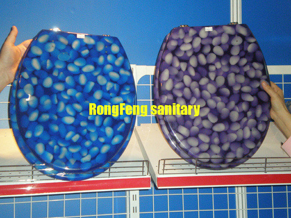 resin toilet seat,17'18'19'Uropean standard,USA stardard,color rocks design