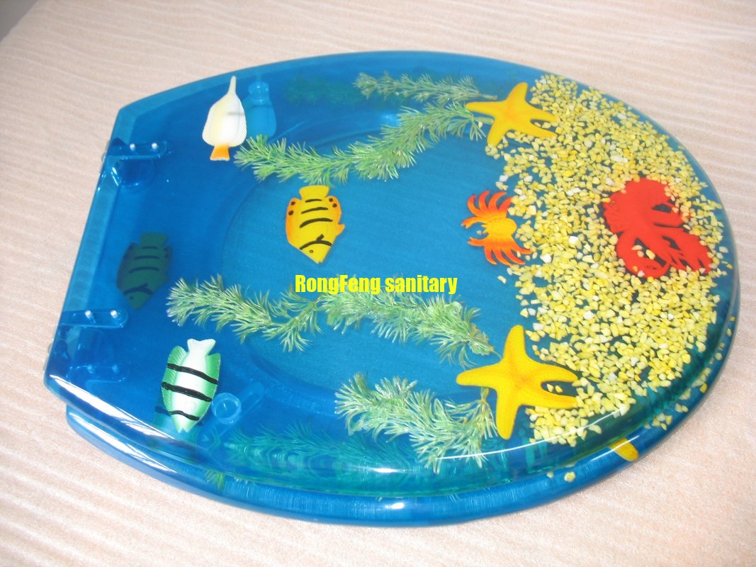 polyresin toilet seat cover,MDF toilet seat,PP toilet seat,sea star,shell transparent