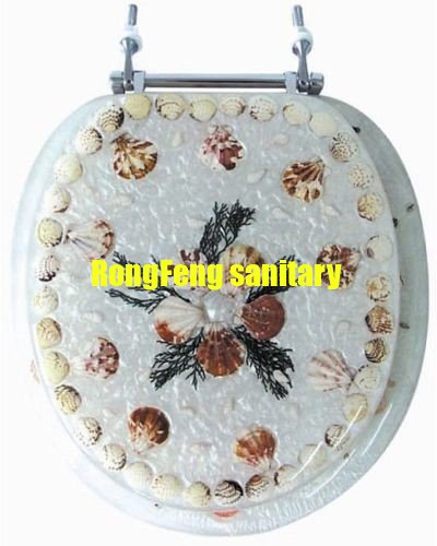 ROUND polyresin toilet seat,sea,Urea sanitary ware，WC seat cover,design toilet seat