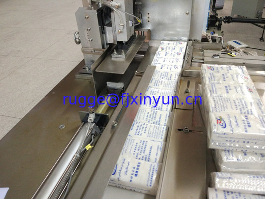 Semi automatic multi bags handkerchief tissue paper packing machine