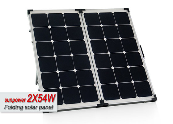 2 X 54w Transportable Solar Panels With SunPower Cells Easy To Carry Outside