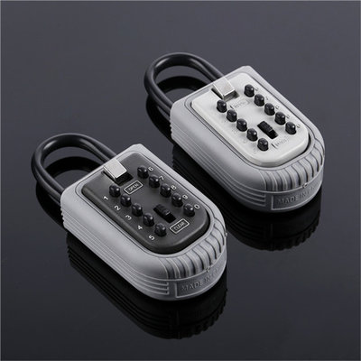 Weatherproof Portable Key Lock Box Push Button Key Safe for House Outside