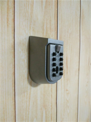 Silver 10 Digit Zinc Alloy Push Button Key Lock Box 105*65*55 Mm