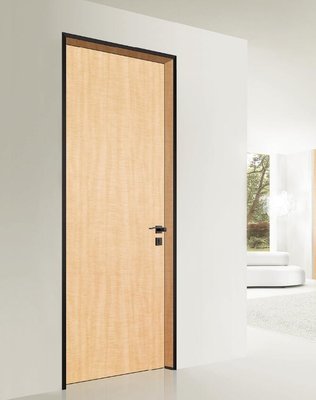 Aluminum frame Single leaf aluminum plain bedroom interior doors
