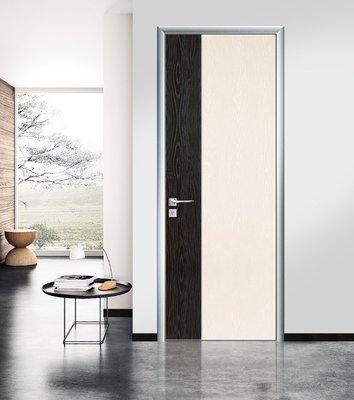 Aluminum frame Single leaf aluminum plain bedroom interior doors