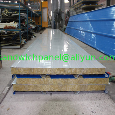 0.326mm insulated rock wool sandwich roof panel for construction site
