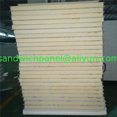 0.326mm grey white an steel PU sandwich panel 4750x 1150 x 75mm for cold storage