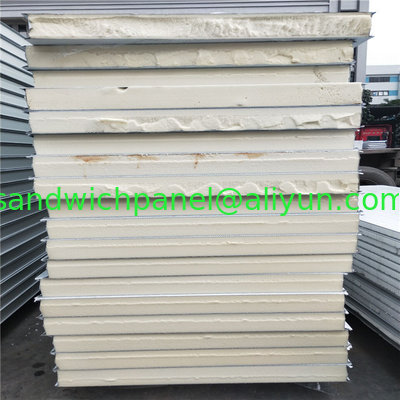 75mm color coated PU sandwich panel 5950 x 1150mm for prefabricated house