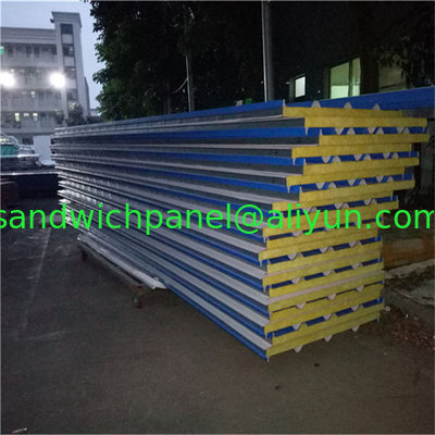 fireproof double steel corrugated glass wool sandwich roof panel 5950 x 960 x 50 x 0.326mm