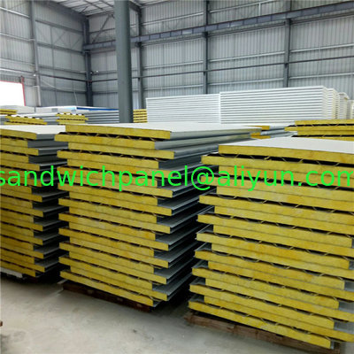 fireproof ivory white glass sandwich roof panel 5000 x 960 x 50 x 0.326mm for camp