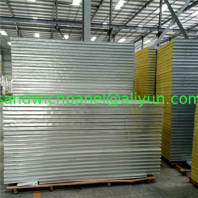 fireproof 0.326mm glass wool thermal insulation sandwich roof panel 5500 x 960 x 50mm