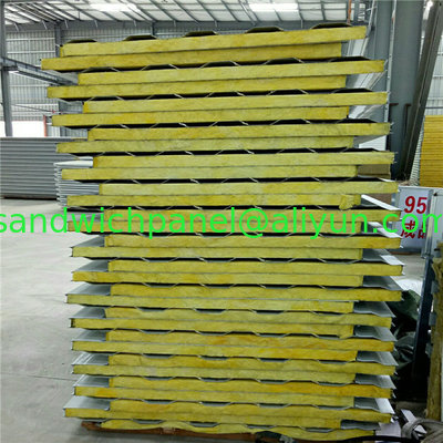 fireproof 0.326mm glass wool thermal insulation sandwich roof panel 5500 x 960 x 50mm
