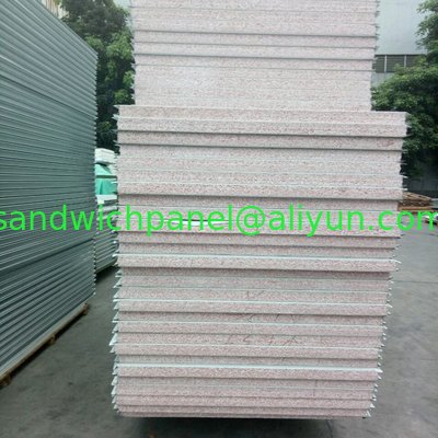 light weight fireproof 50mm TPS sandwich panel  with grey white surface for prefabricated house