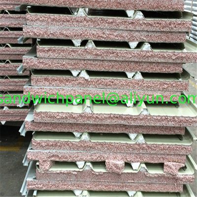 grey white 0.326mm color sheet 50mm corrugated thermosetting polystyrene sandwich roof panel
