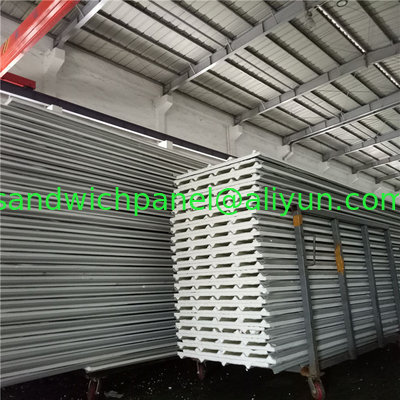 0.426mm single steel 30mm eps sandwich roof panel with silver paper for warehouse