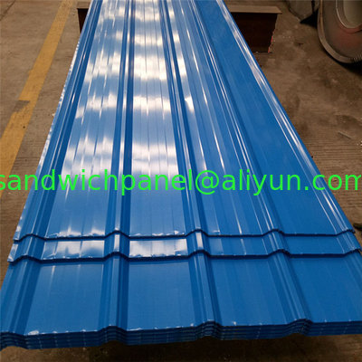 0.426mm blue color single steel 840mm corrugated roofing sheets 5 meters for factory