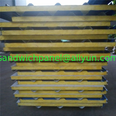 blue color insulated glass wool sandwich roof panel 5500 x 960 x 50mm