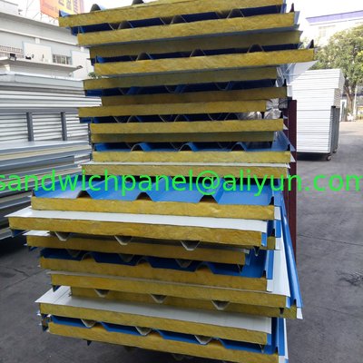 economical and practical 50mm glass wool 20ft container house roof sandwich panel price