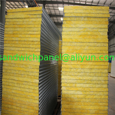 worker construction site mobile home ceiling glass wool sandwich panel 960 x50mm