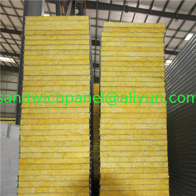 prefabricated house use 50mm insulated aluminum glass wool sandwich roof panels