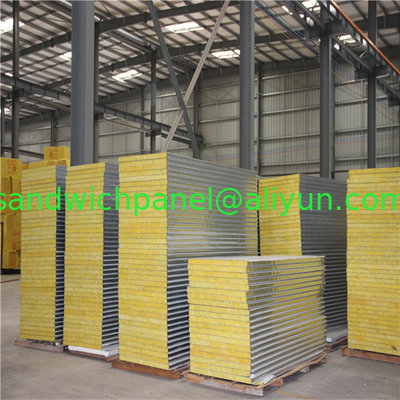 hotel use and 50mm greywhite sandwich panel material prefab glass wool sandwich panel house