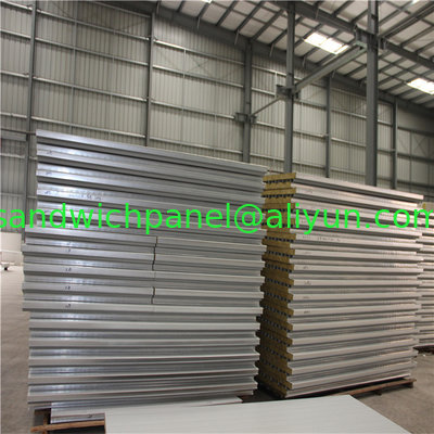 heat insualation corrugated grey white caravan wall  rock wool sandwich panel