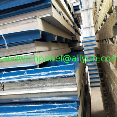 polyurethane foam refrigerated insulated 0.326mm blue corrugated roof panel