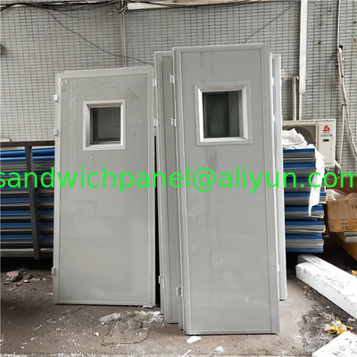 waterproof 50mm RAL 9002 color eps sandwich panel door for clean room