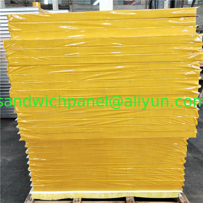 0.326-0.476mm rock wool prefab house sandwich panels 2200x1150x50mm for worker camp