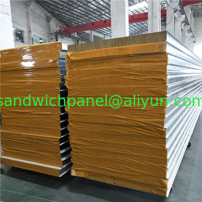 50mm interior wall decoration material rock wool sandwich panel for warehouse