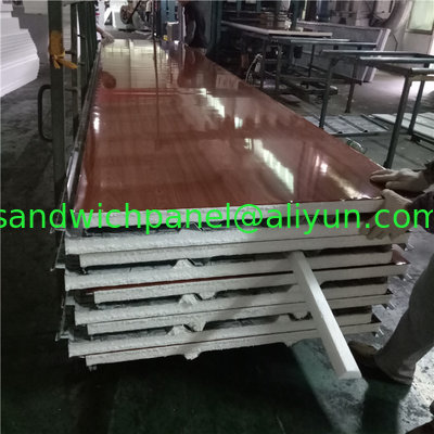 10kg EPS roof panel 1050-50-0.426mm sandstone steel sheet up and wood grain down