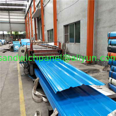 cheap building materials 840mm blue roofing sheet with 0.326mm for garage