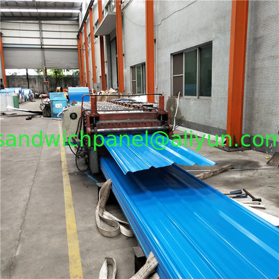 cheap building materials 840mm blue roofing sheet with 0.326mm for garage