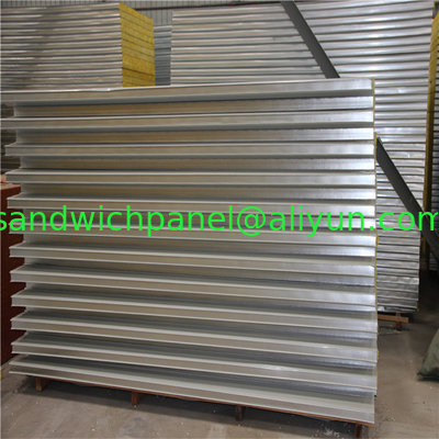 1150-50-0.6mm galvanized steel up and 0.326mm geywhite down glass wool sandwich panel