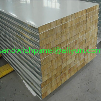 RAL9002 color manufactured home 50mm rock wool sandwich wall panels